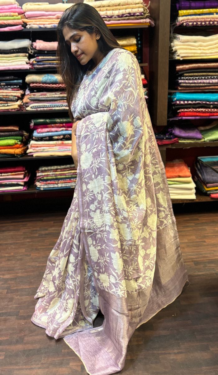LINEN SILK SAREE 17122414 – Ashima Fashion Store