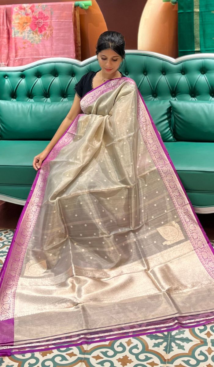 PURE TISSUE SAREE 07122575 – Ashima
