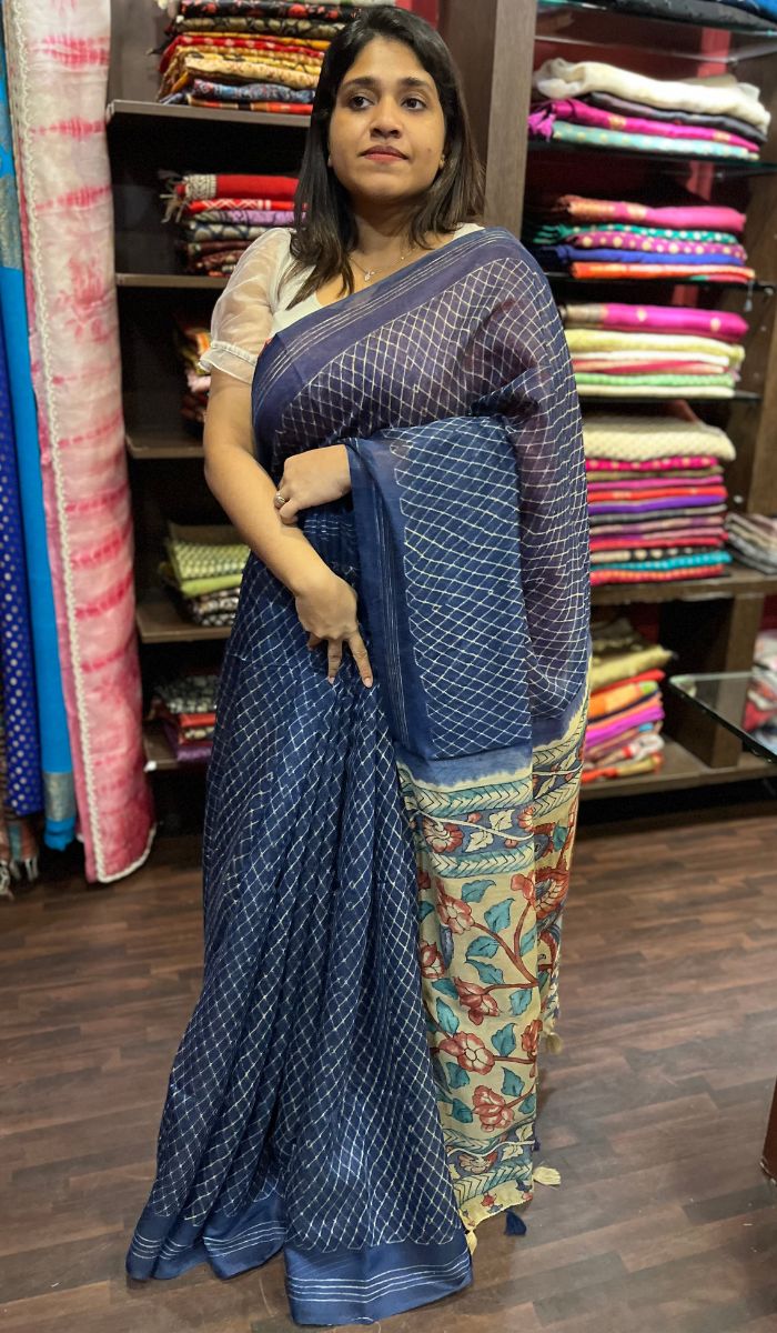 SEMI LINEN SAREE 0306235 – Ashima Fashion Store