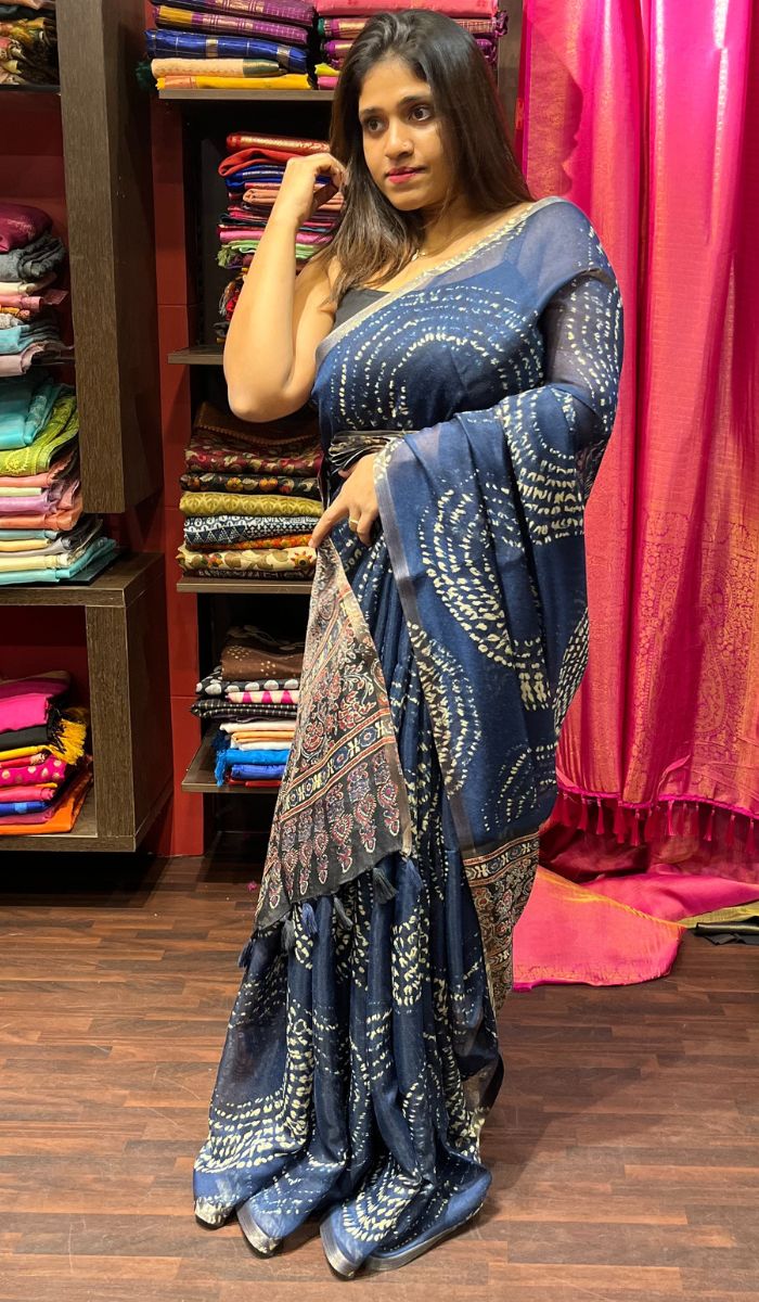 LINEN SILK SAREE 2801235 – Ashima Fashion Store